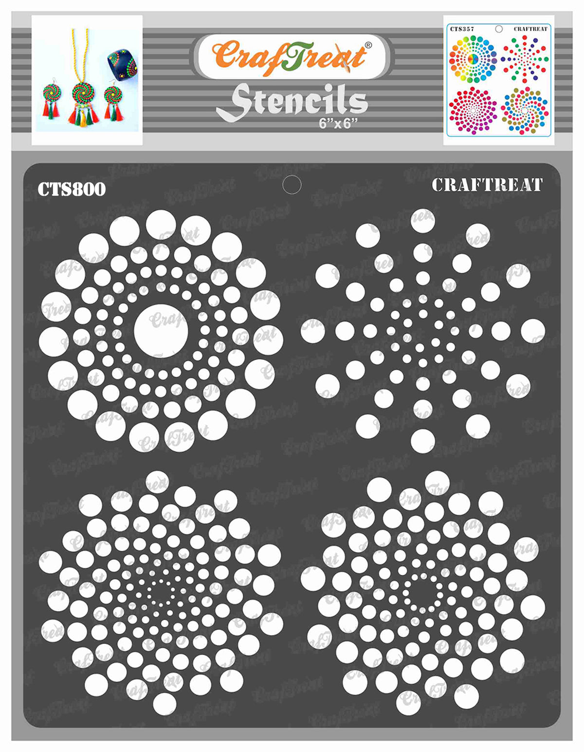 CrafTreat Dot mandala Basics Stencil 6x6 Inches Online — Craftreat