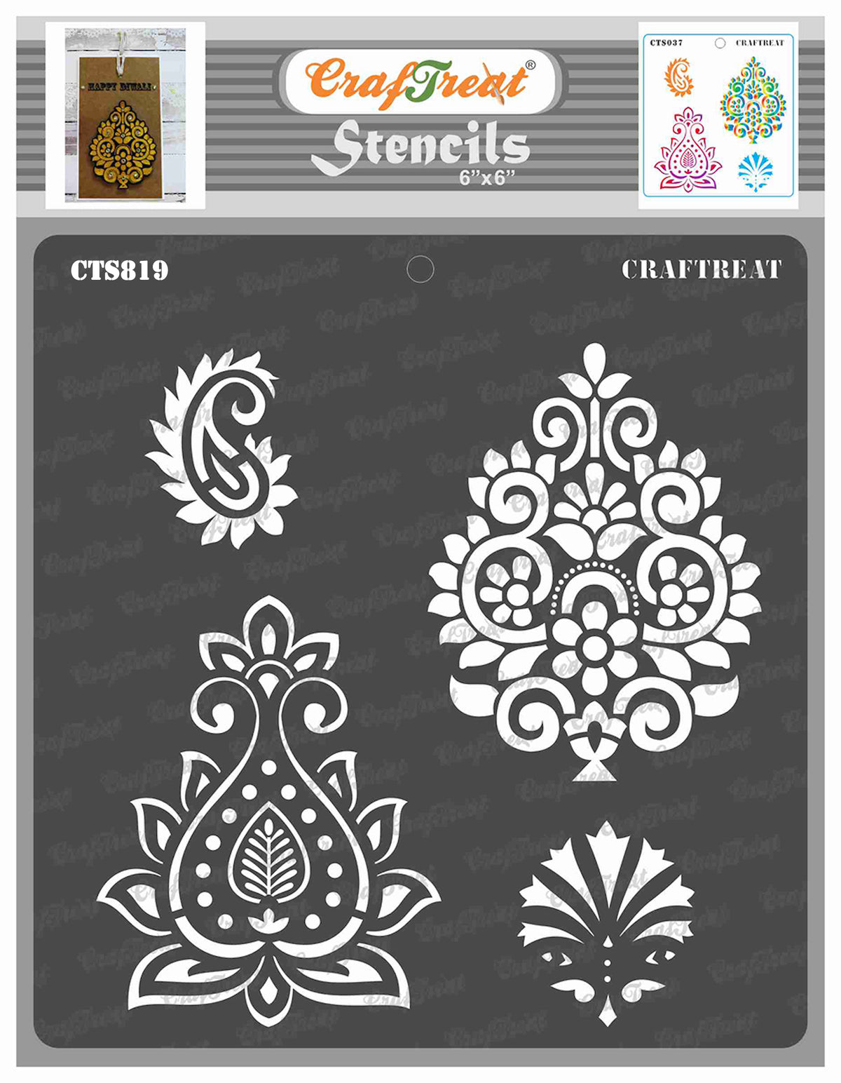 Buy Indian Motifs Stencil For Home Decor Online | CrafTreat — Craftreat