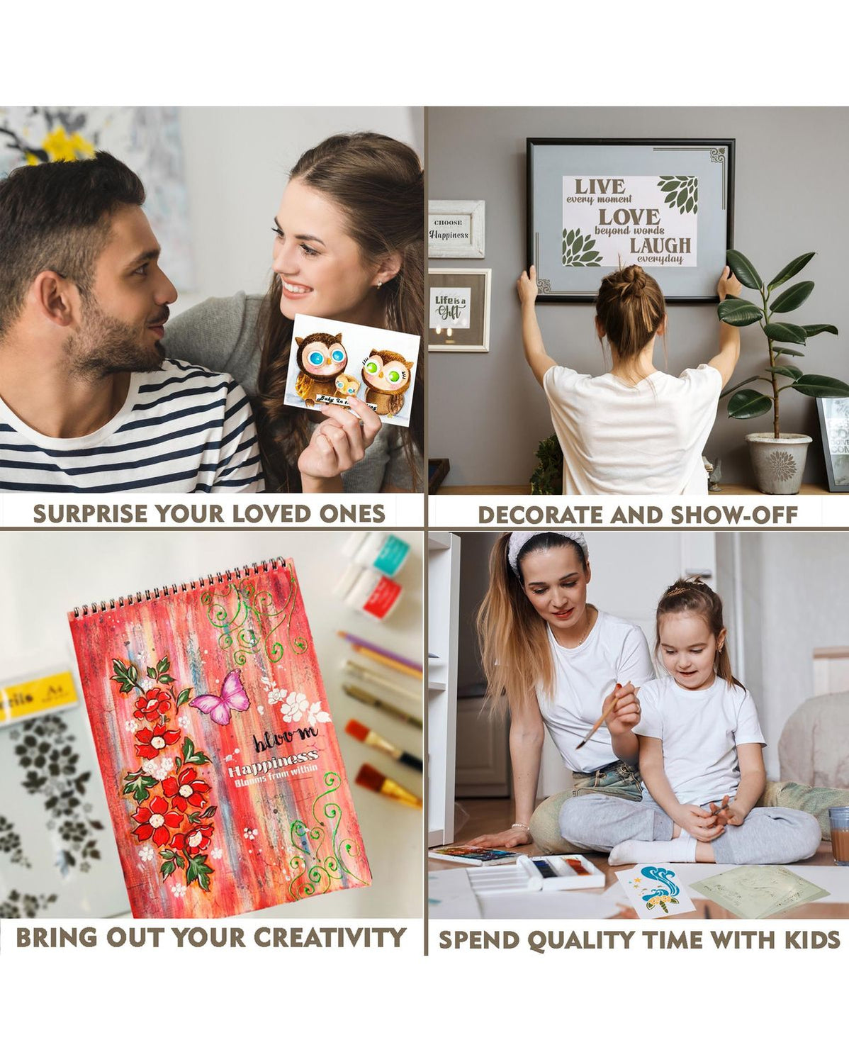 Buy Pipe Geometric Stencil 6x6 Inches Online | CrafTreat — Craftreat