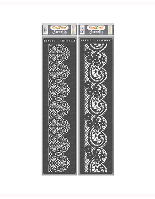 Lace Border Stencil Templates 19 Piece Metal Embossing Lace Cutting