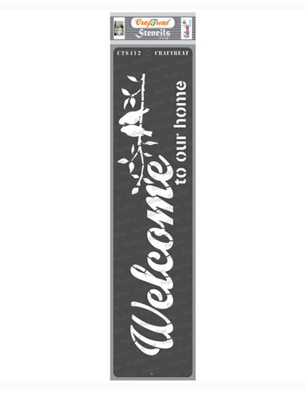 Buy Welcome Home Stencil for Walls Decor3x12 Inches Online | CrafTreat ...