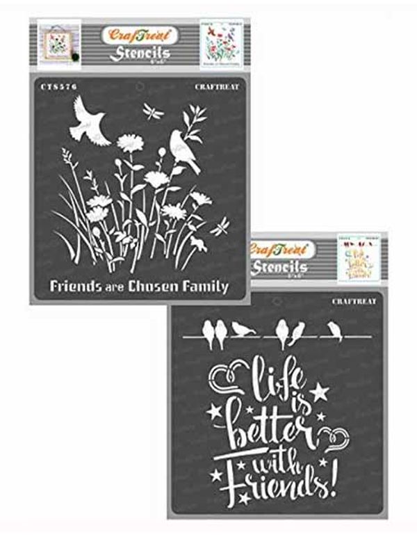 Buy Family Stencil Friends Stencil for Wall Quote stencil 6x6 Inches ...