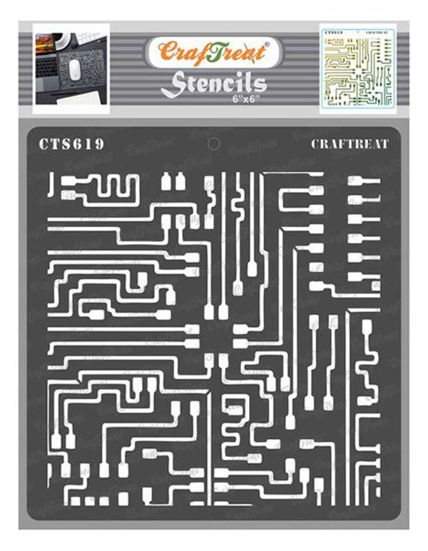 Buy Circuit board Stencil for Art Paintings Online | CrafTreat — Craftreat