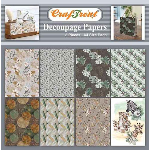 Buy Decoupage Paper Wild Forest A4 (8Pcs) Online | CrafTreat — Craftreat